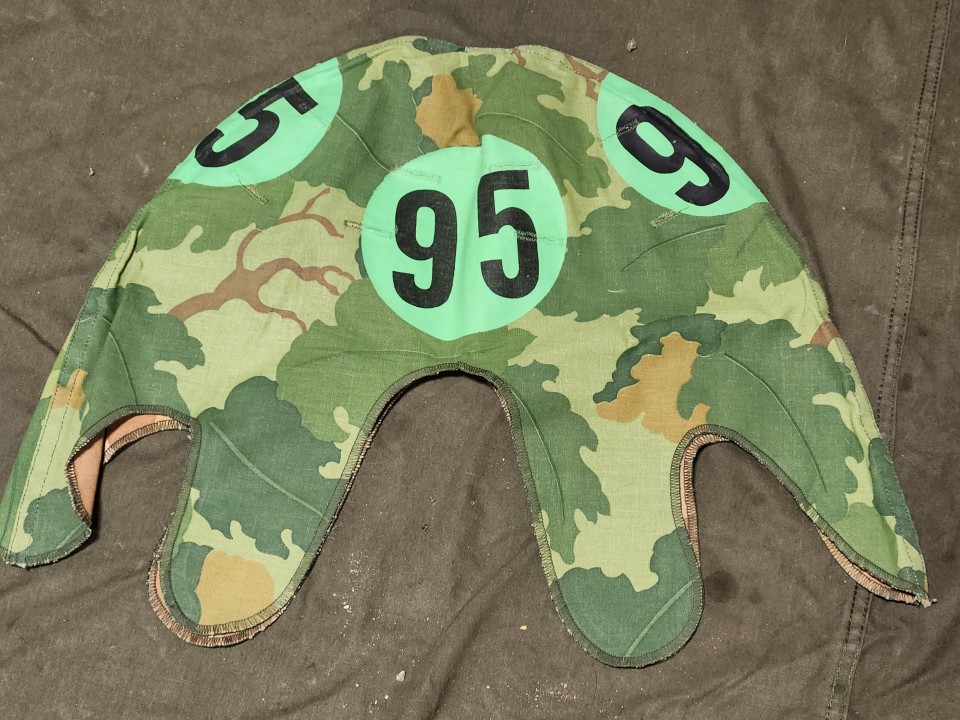 Helmet Cover, Mitchell Pattern, Unit Marked