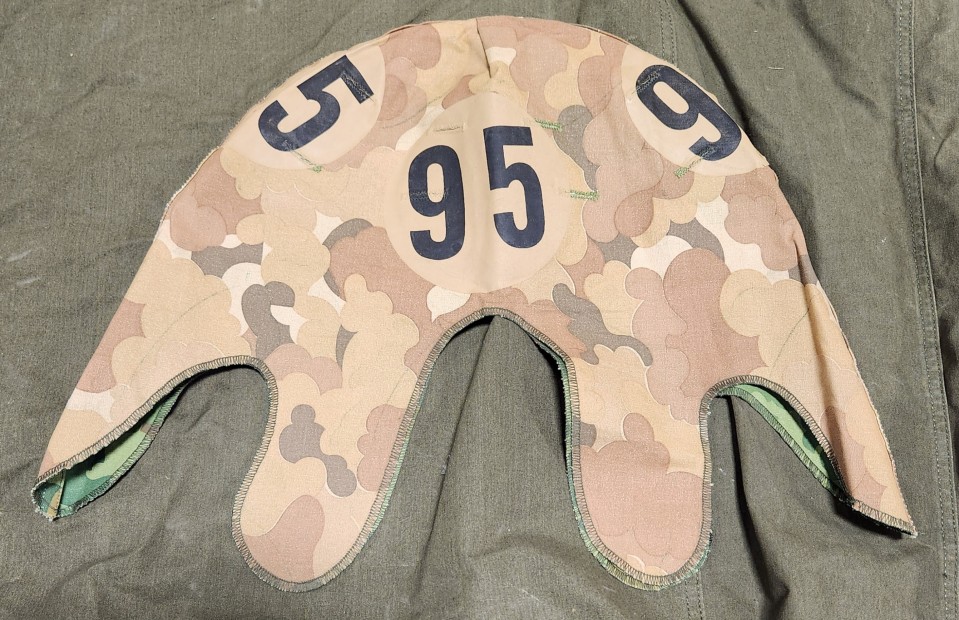 Helmet Cover, Mitchell Pattern, Unit Marked
