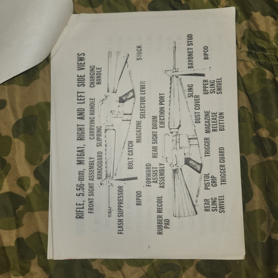 BUDS TRAINING M-16 HANDOUT 1971