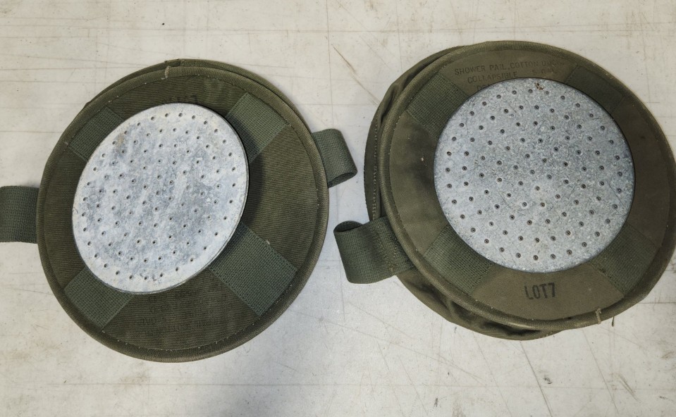 Canvas Shower Bucket, USGI