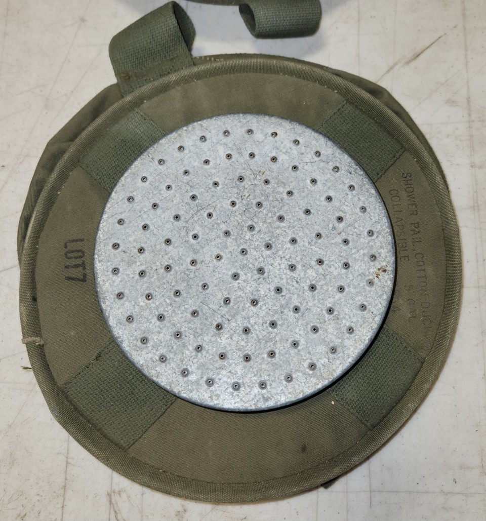 Canvas Shower Bucket, USGI