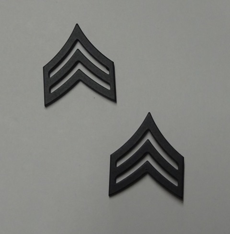 Sergeant (SGT) Pin-On Subd - Enlisted Pin On Collar Rank, Subd - Insignia