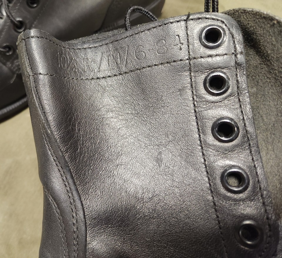 Leather Combat Boots (DMS), PW (10.5R)