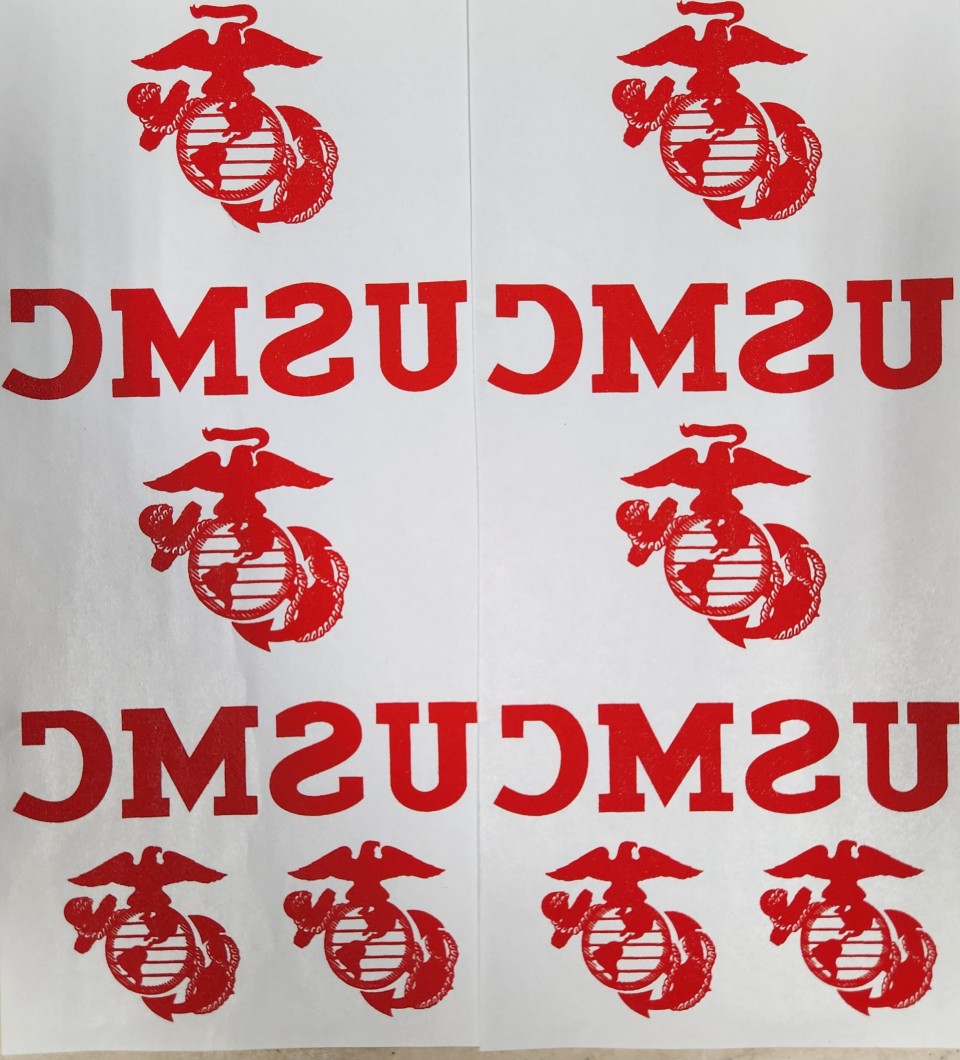USMC EGA Iron-On Transfer, Sheet Set