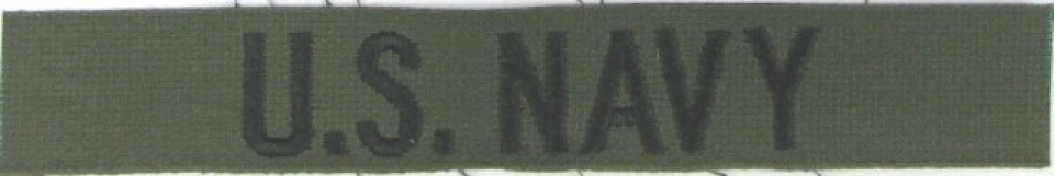 US NAVY Branch Tape, Embroidered, Subdued